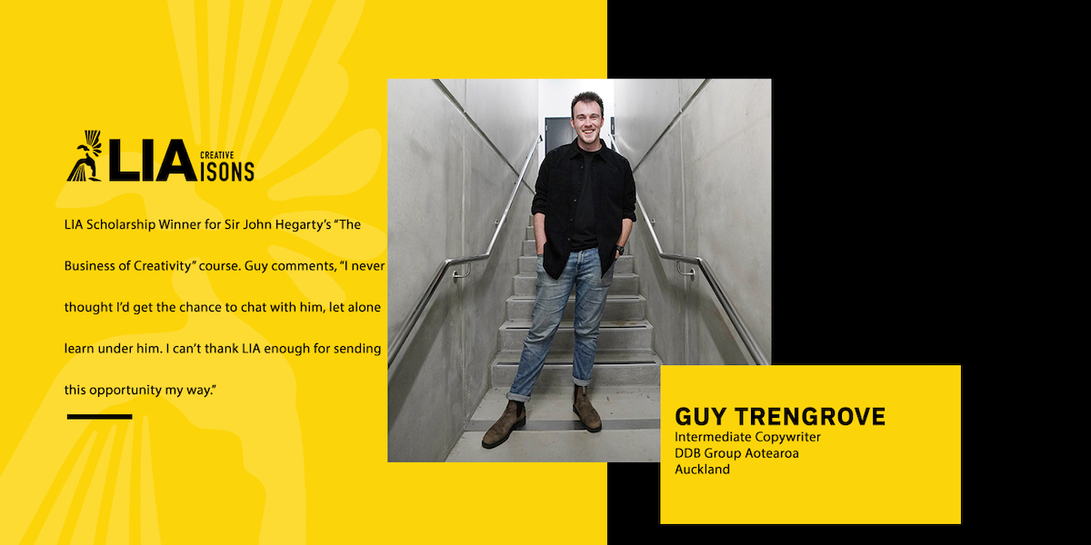 DDB NZ’s Guy Trengrove wins LIA Scholarship to Sir John Hegarty’s ...